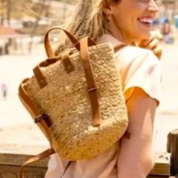 xix palms | Bags | Xix Palms Jute Summer Cooler Backpack | Poshmark